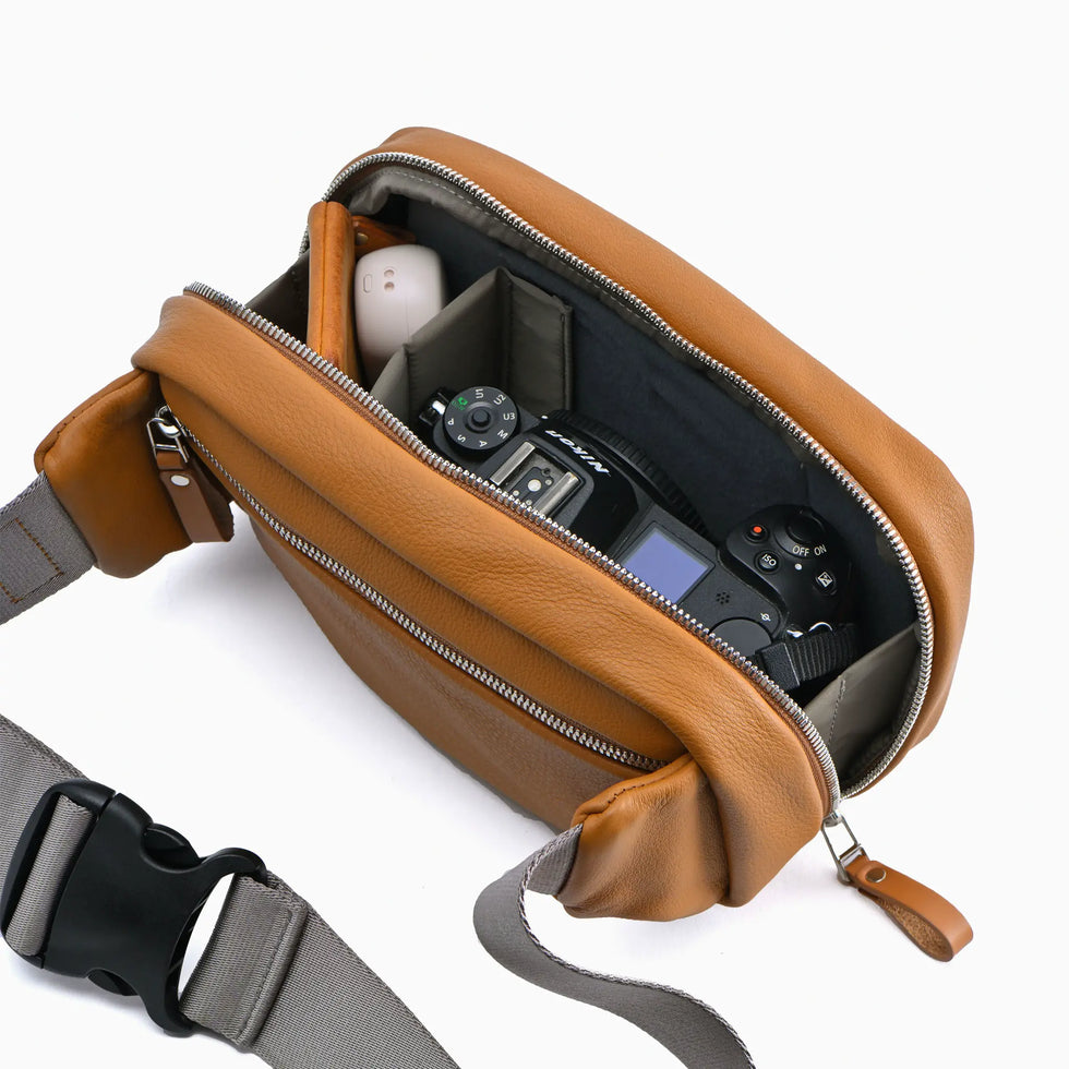 コンパクトレザーボディバッグ｜撥水レザー ×コンパクト×高機能カメラバッグ【lauff[ラフ]｜撥水レザー】 – カワニシカバン - 愛される ...